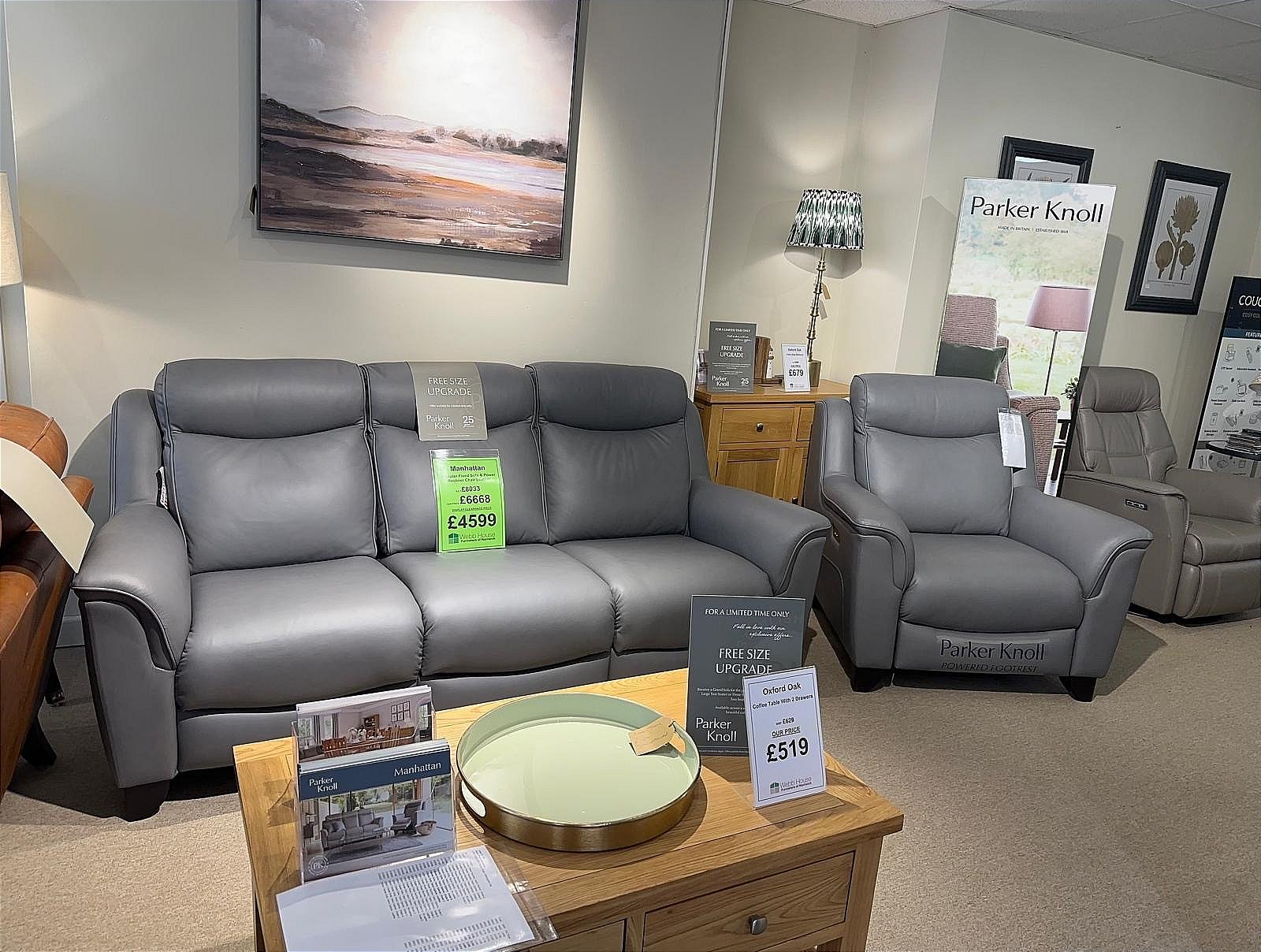 Manhattan 3 Seater Fixed Sofa And Power Recliner Chair