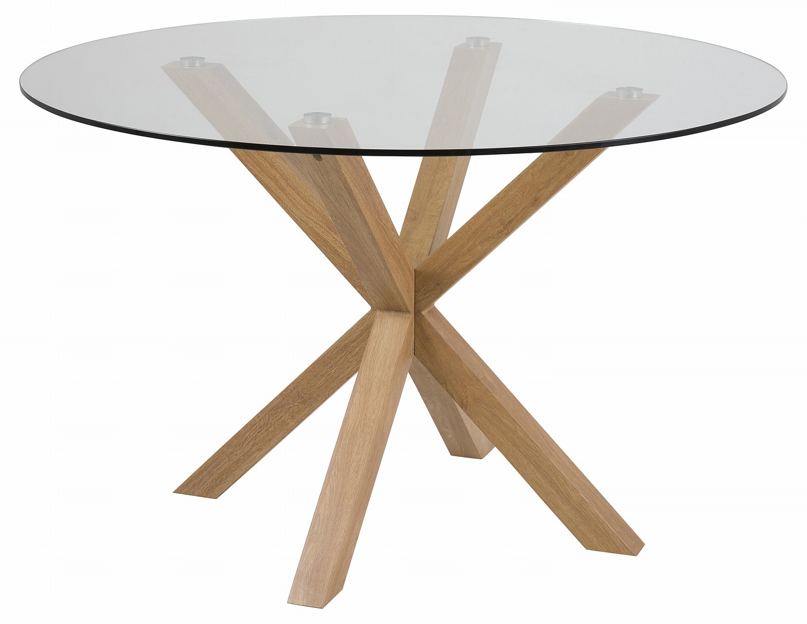 Actona Heaven Dining Table - Clear Glass / Oak