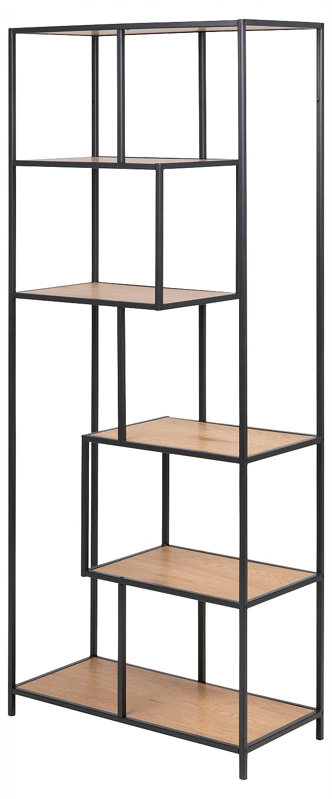 Barrow Clark Hampton 4 Shelf Asymmetric Bookcase - Wild Oak